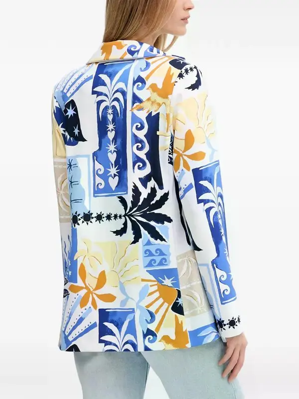 Joseph Ribkoff Graphic Print Notched Lapel Blazer