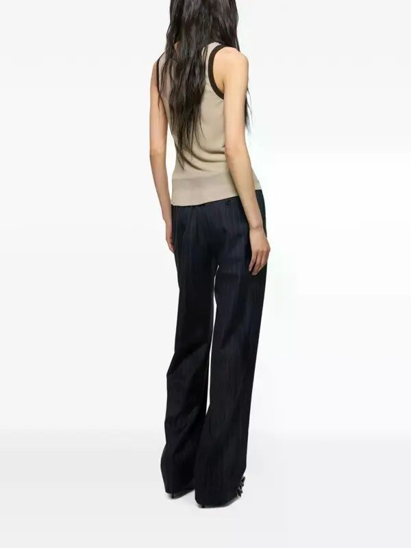 Acne Studios Ribbed Tank Top With Digital Print - Neutrals