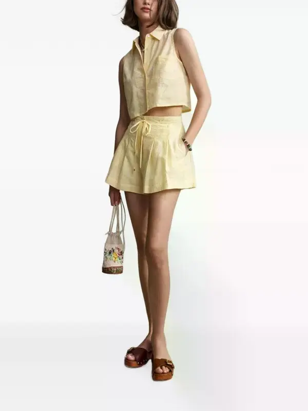 HEVRON Aster Plaid Seersucker Shorts
