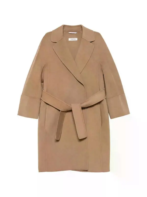 Max Mara Arona Belted Virgin Wool Coat - Brown
