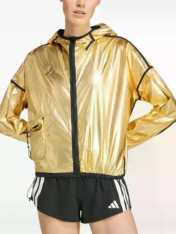 Adidas Adizero Blaze Reversible Running Jacket - Gold