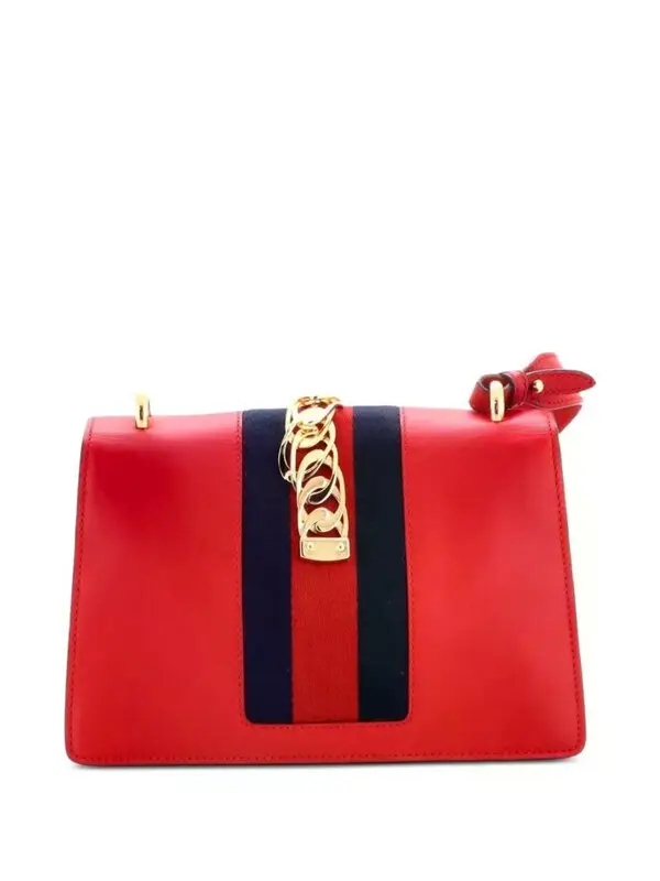 Gucci Sylvie Leather Small Shoulder Bag - Red