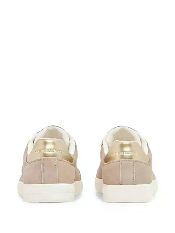 Armani Exchange Perforated Logo Leather Sneakers