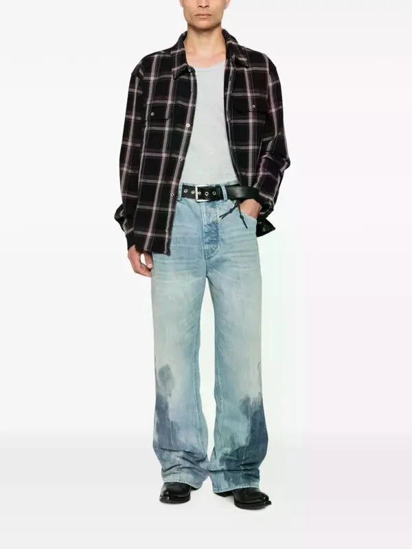 PURPLE BRAND Check-pattern Cotton Shirt - Blue