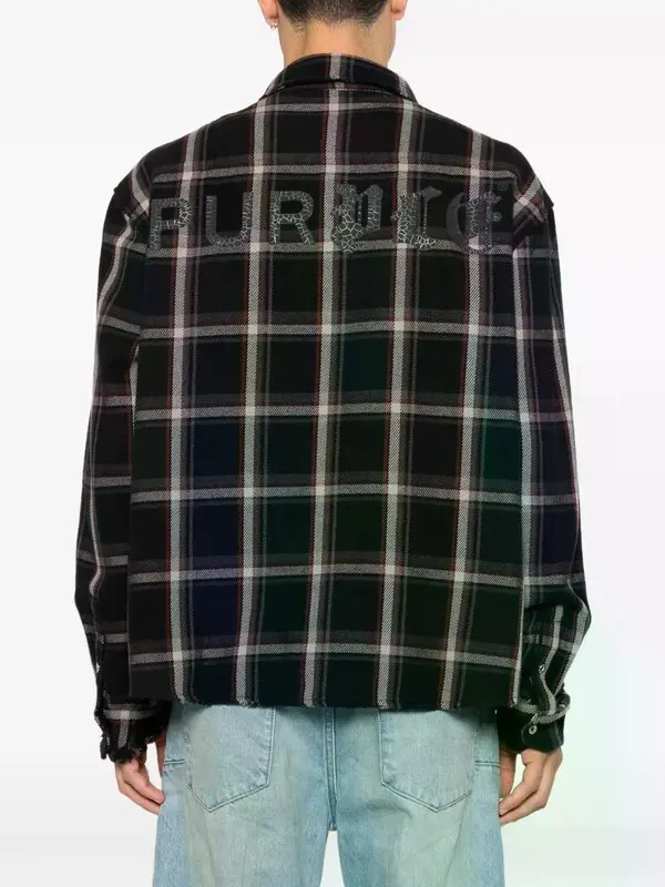 PURPLE BRAND Check-pattern Cotton Shirt