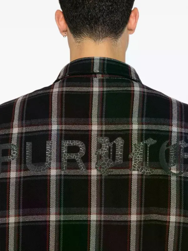 PURPLE BRAND Check-pattern Cotton Shirt