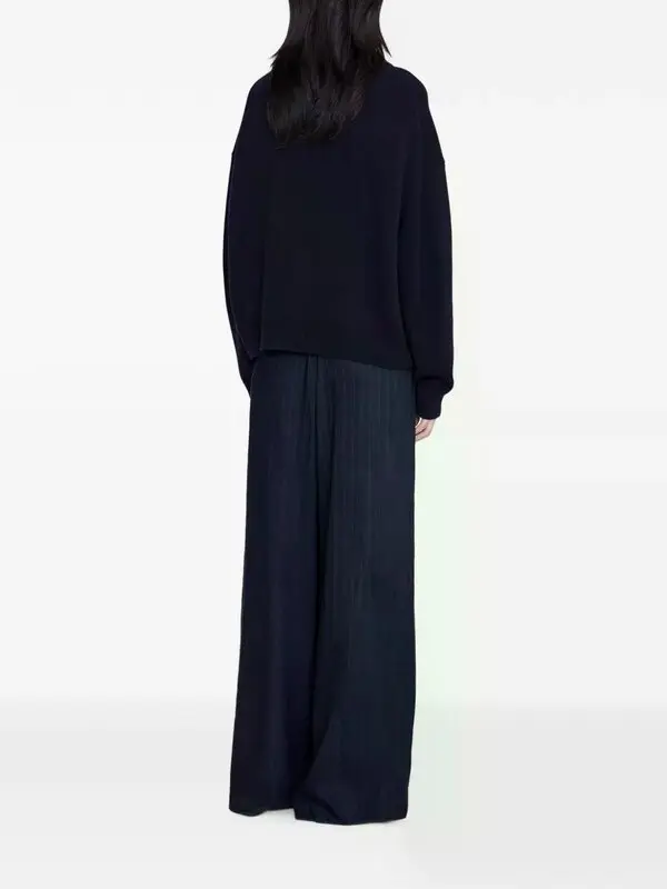 ANINE BING Lee Polo Sweater Navy