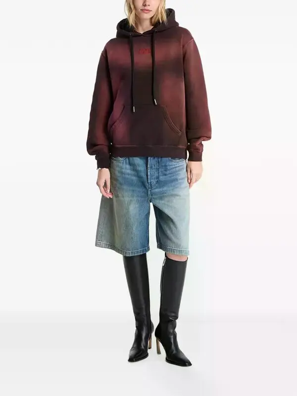 Off-White Gradient Effect Hoodie - Red
