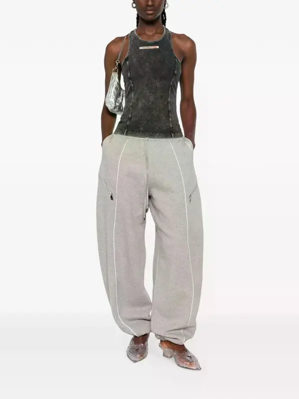 DIESEL® Irene Acid Wash Logo Patch Top - Grey