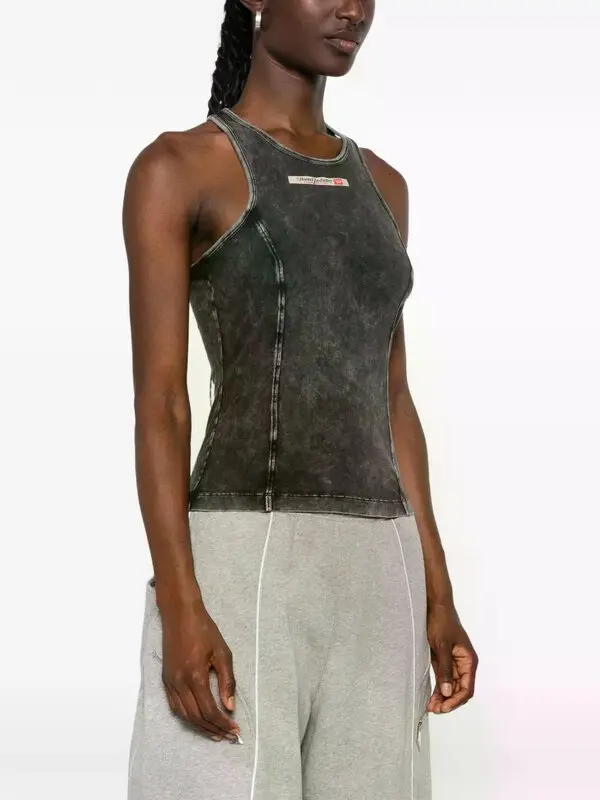 DIESEL® Irene Acid-wash Logo Patch Top