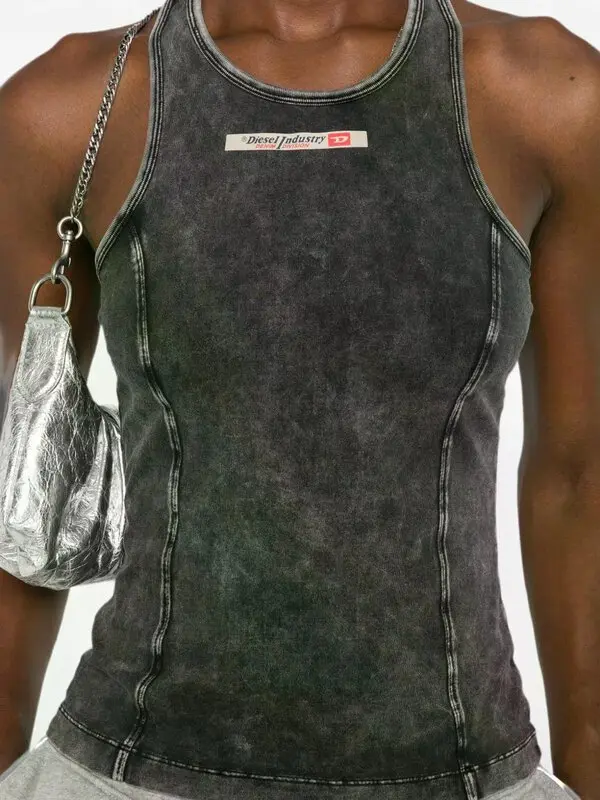 DIESEL® Irene Acid-wash Logo Patch Top
