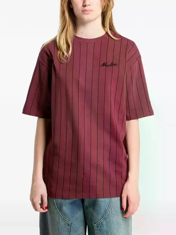 New Era Pinstripe Pattern T-shirt