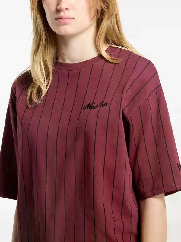 New Era Pinstripe Pattern T-shirt