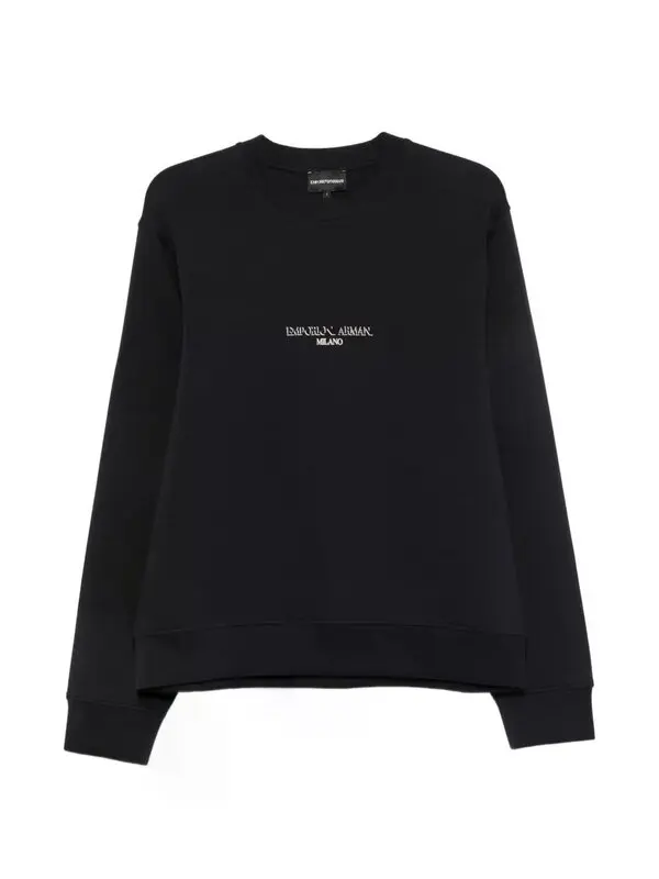 Emporio Armani Logo Print Sweatshirt - Black