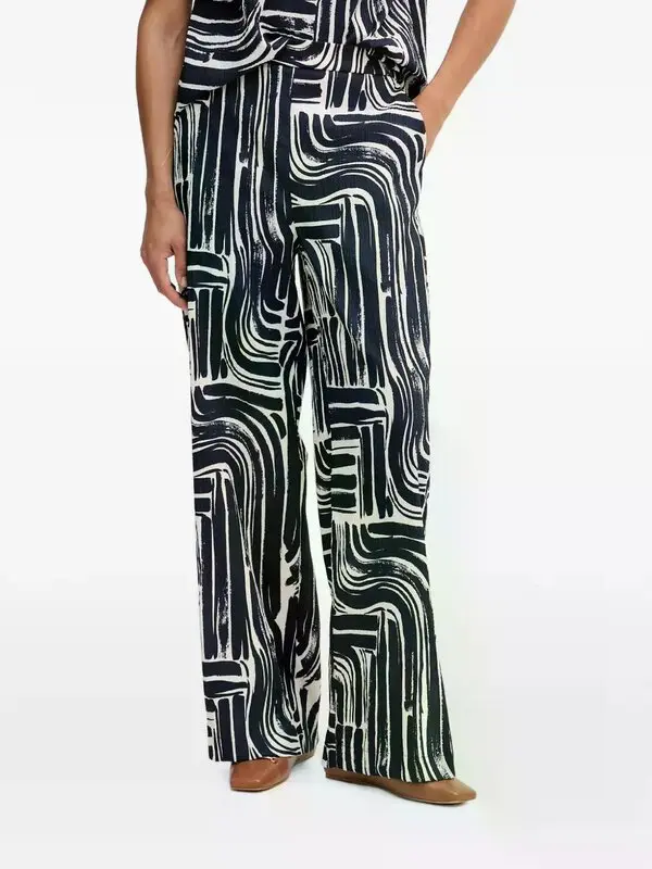 Joseph Ribkoff Abstract Print Palazzo Pants - Blue