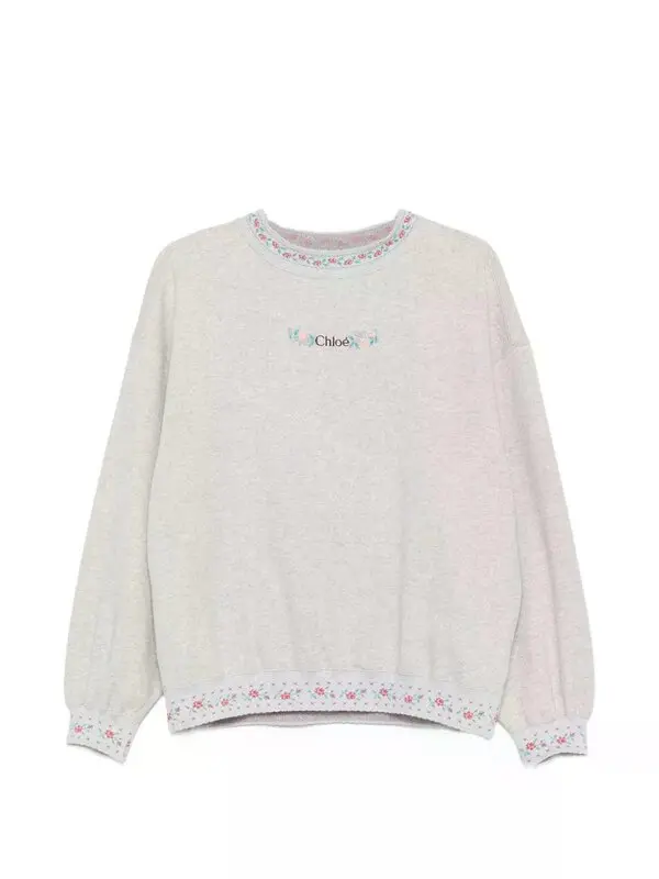 Chloé Floral Embroidered Crewneck Sweatshirt
