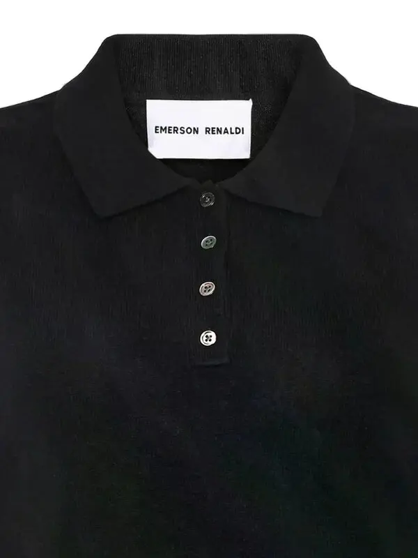 EMERSON RENALDI Fine Knit Short Sleeve Polo