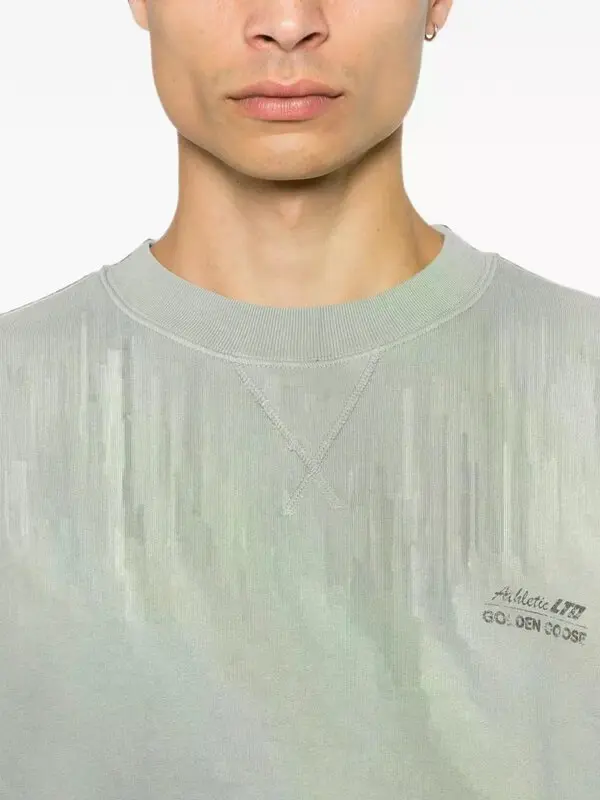 GOLDEN GOOSE Robert Over Logo-print Short-sleeve T-shirt - Neutrals