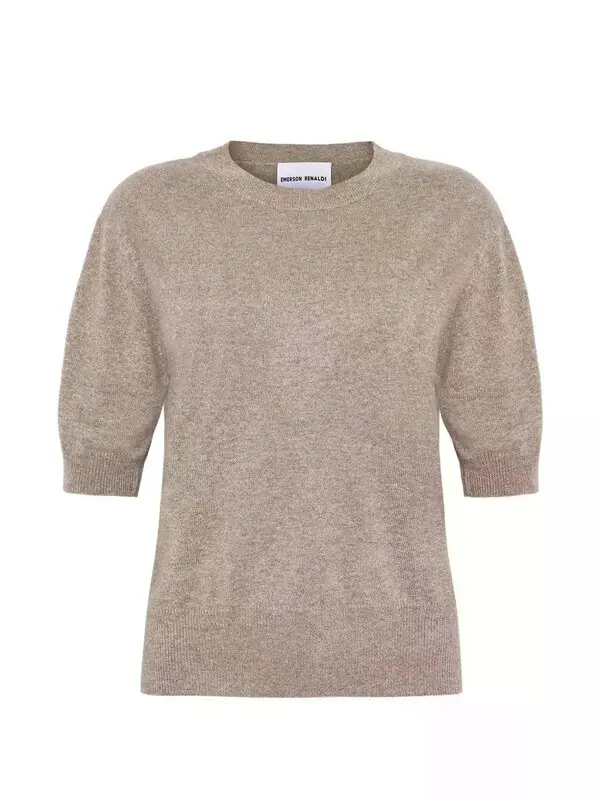 EMERSON RENALDI Short-sleeve Knitted Sweater - Neutrals