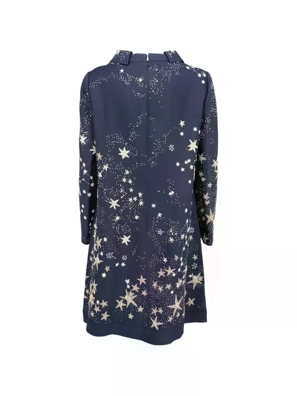 Valentino Garavani Celestial Print Long Sleeve Mini Dress