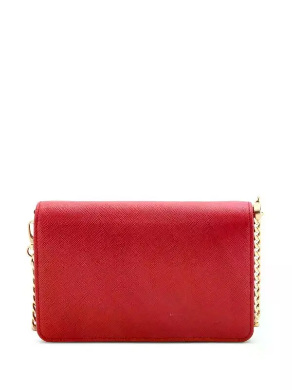 Prada Saffiano Leather Chain Wallet Crossbody Bag