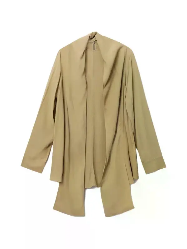 TOTEME Beige Crepe Draped Scarf Blouse - Neutrals