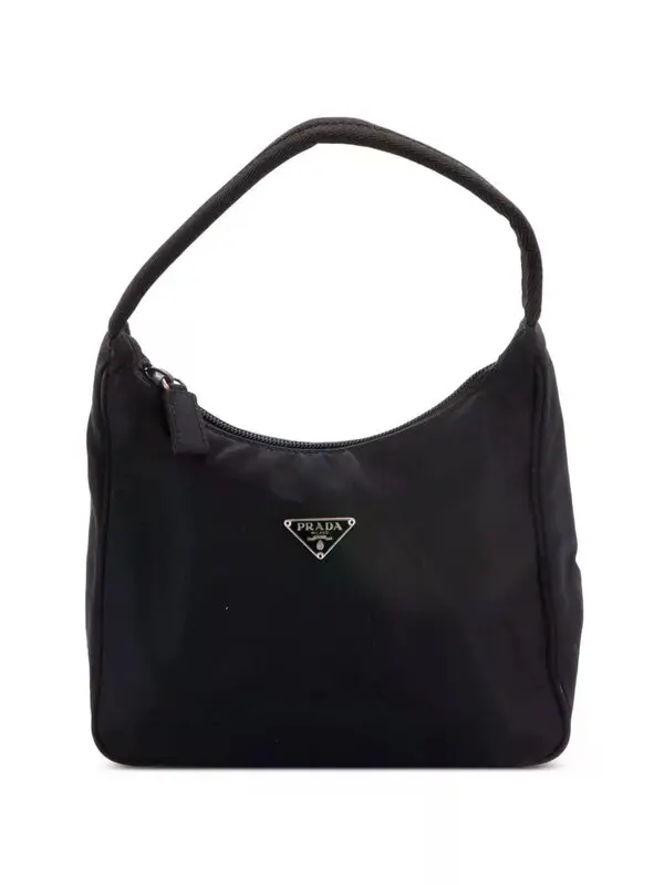 Prada Tessuto Mini Hobo Bag - Black