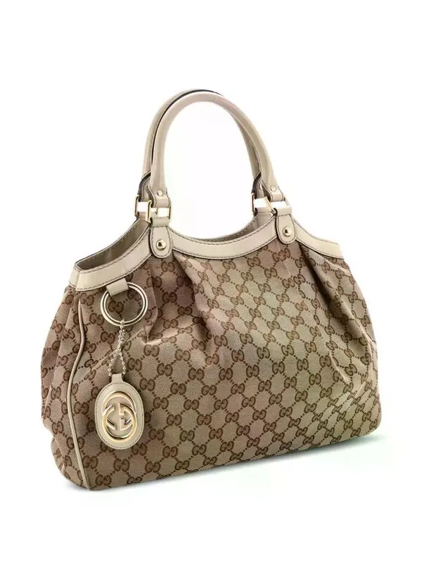 Gucci Sukey Gg Canvas With Leather Medium Tote Bag - Brown