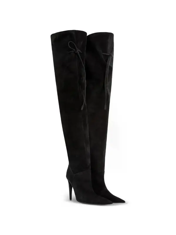 GIUSEPPE ZANOTTI Suede Over The Knee Boots - Black