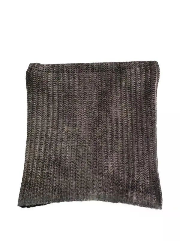 Avant Toi Ribbed-knit Snood Scarf - Grey