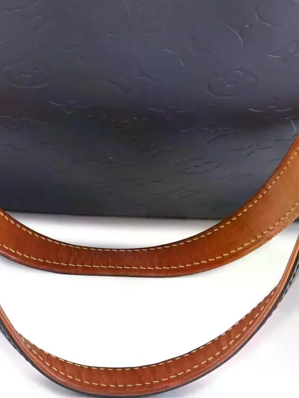 LOUIS VUITTON Monogram Vernis Mat Stockton Tote Bag - Blue