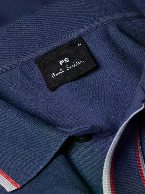 Paul Smith Stripe-trim Button-through Polo Shirt