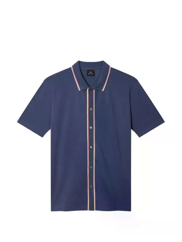 Paul Smith Stripe-trim Button-through Polo Shirt