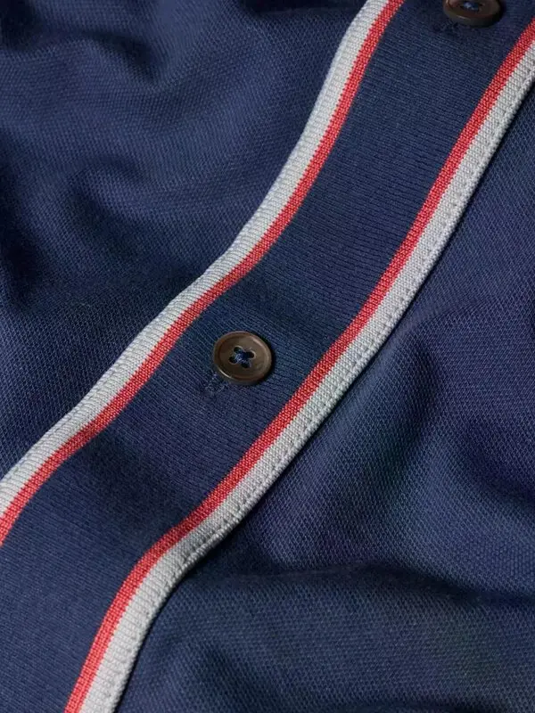 Paul Smith Stripe-trim Button-through Polo Shirt