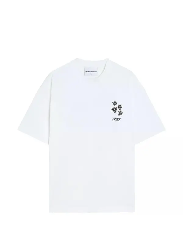 MKI MIYUKI ZOKU Hibiscus-print T-shirt - White