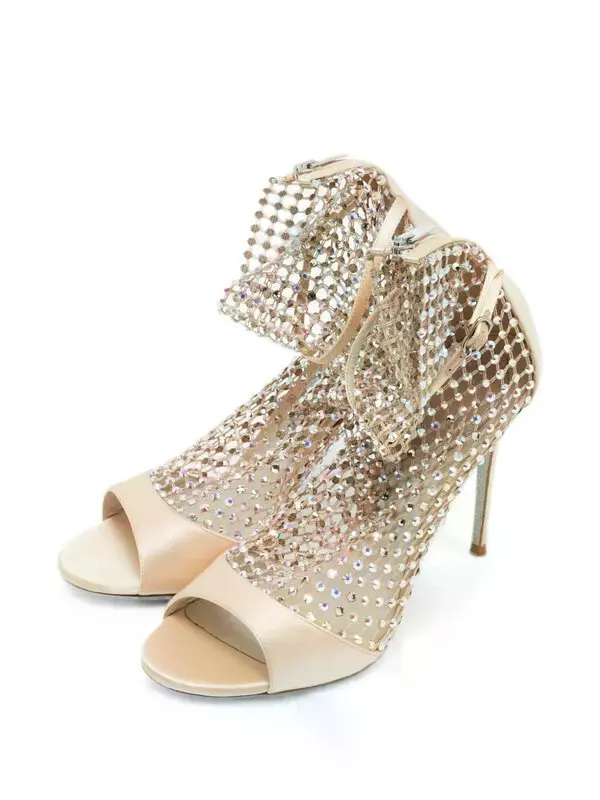 Rene Caovilla Crystal Embellished Stiletto Sandals