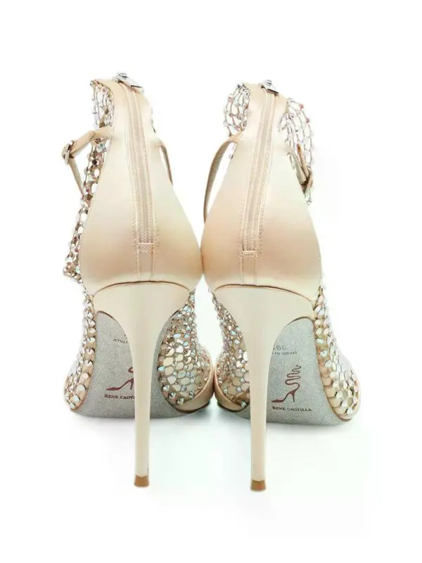 Rene Caovilla Crystal Embellished Stiletto Sandals