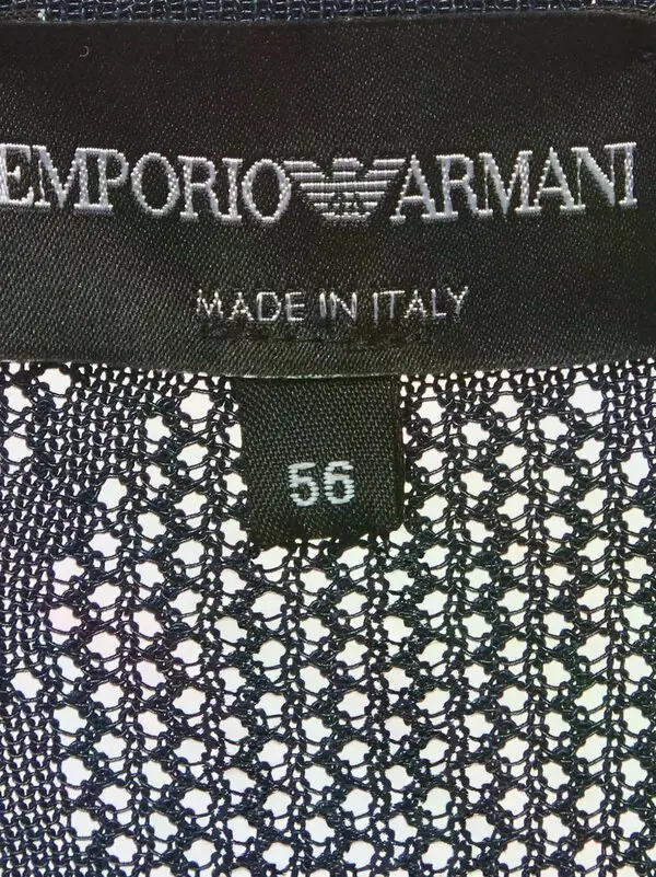 Emporio Armani Open-knit Semi-sheer Long-sleeve Sweater