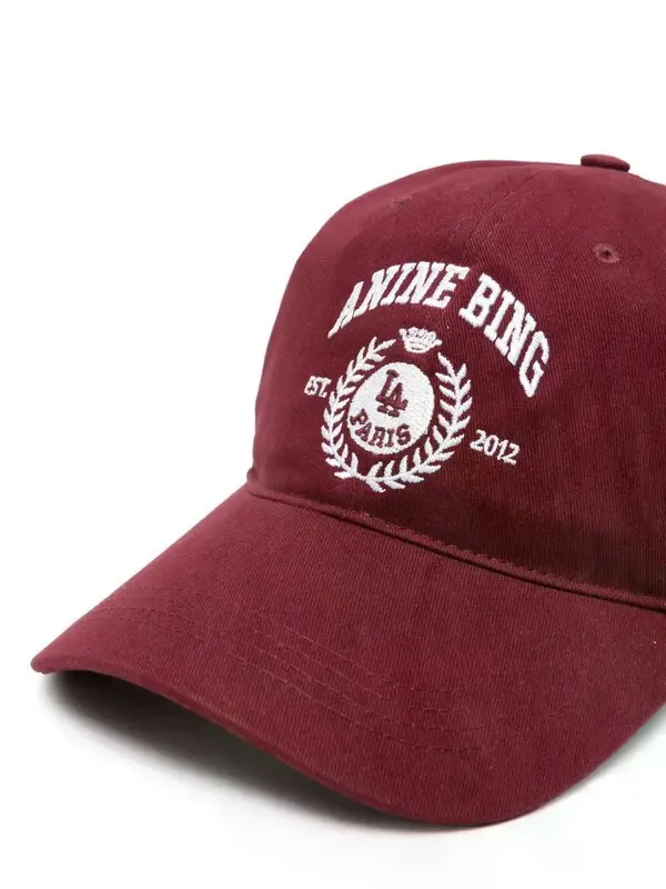 ANINE BING Logo Baseball Cap - Red