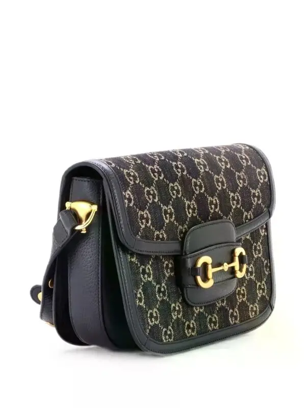 Gucci Horsebit 1955 Gg Denim Small Shoulder Bag