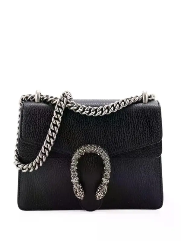 Gucci Dionysus Bag Leather Mini Crossbody Bag - Black