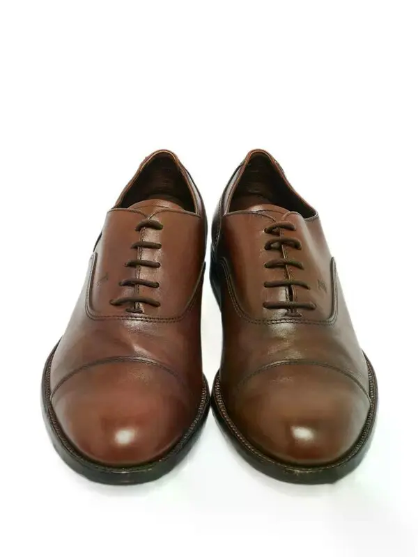 TOD'S Leather Cap-toe Derby Shoes