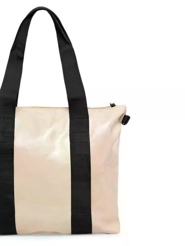 Rains Mini Tote Bag With Glossy Finish - Neutrals