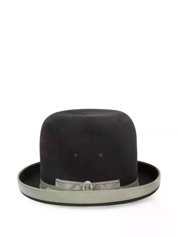 Vintage Buckled Bowler Hat