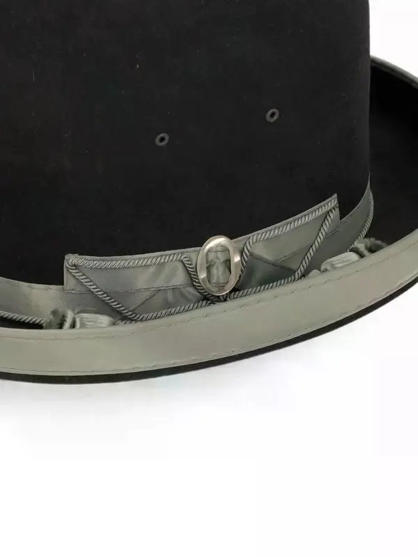 Vintage Buckled Bowler Hat