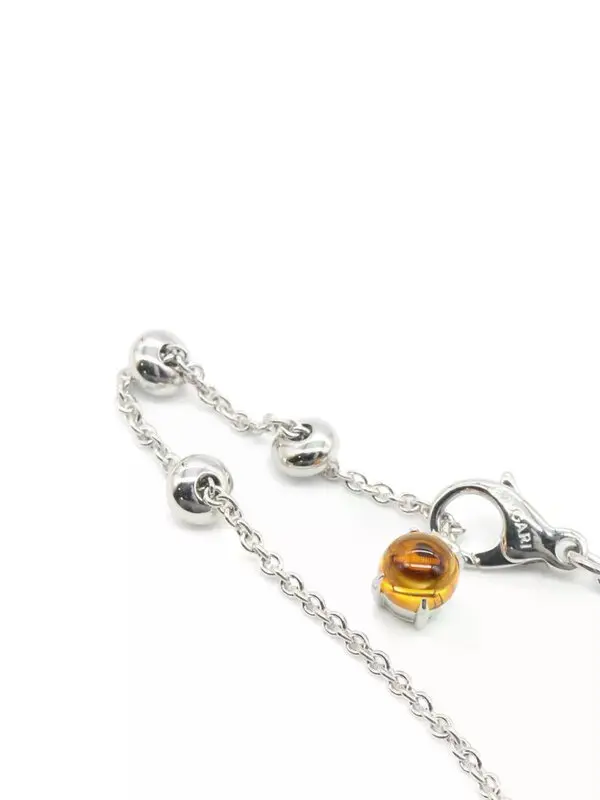 BVLGARI Allegra Necklace With Diamonds And Multi-cut Gemstones In 18k White Gold