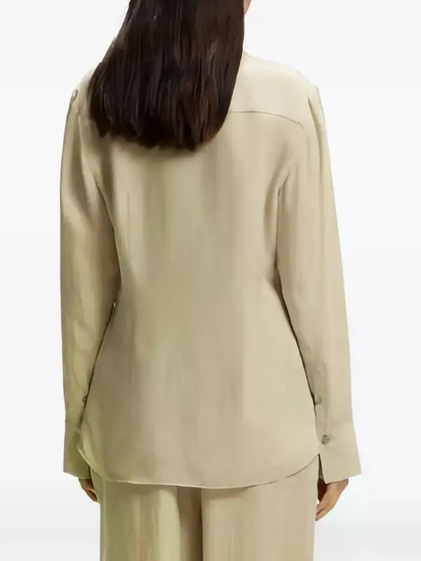 BOSS Pointed-collar Hidden-button Shirt
