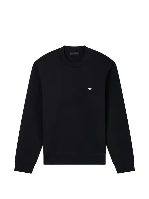 Emporio Armani Embroidered Long-sleeve Sweatshirt - Blue