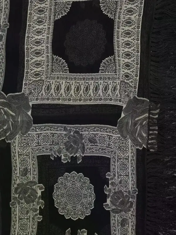 Vintage Floral-print Fringed Scarf
