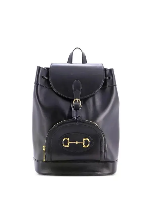 Gucci Horsebit 1955 Leather Backpack - Black